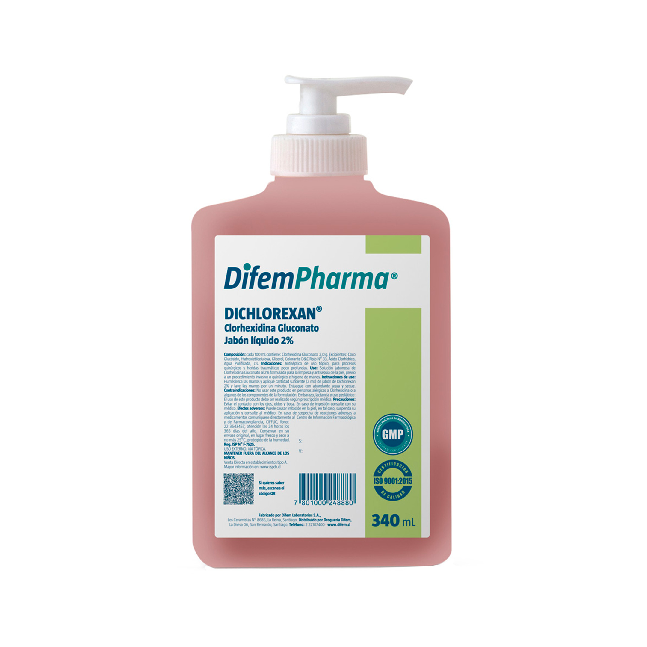 Jabón Líquido Diclorexan Clorhexidina 2% 340 ml, Difem Pharma - Insumos ...