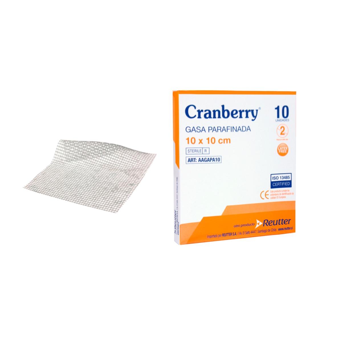 Gasa Parafinada 10×10 cm Caja 10 unid., Cranberry - Insumos médicos Maimar